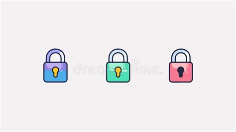 Web And Ui Lock Icon For Secure Online Experience Stock Illustration