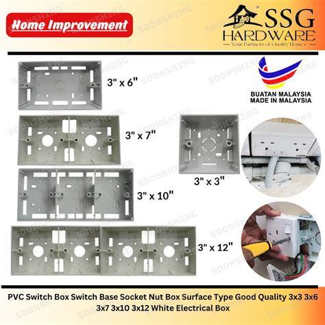 Pvc Switch Box Switch Base Socket Nut Box Surface Type Good Quality 3x3