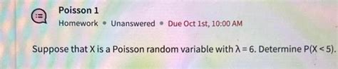 Solved Suppose that X is a Poisson random variable with λ Chegg