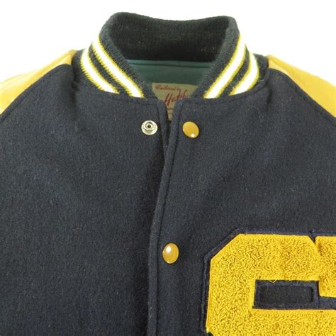 Vintage 70s Varsity S Patch Jacket Mens 42 Letterman Chenille Wool