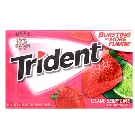 Жевательная резинка Trident клубника-лайм (без сахара) - Nuts Boom ...