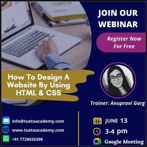 Tueto On Linkedin Websitedesign Html Css Learning Workshop Webinar Freewebinar