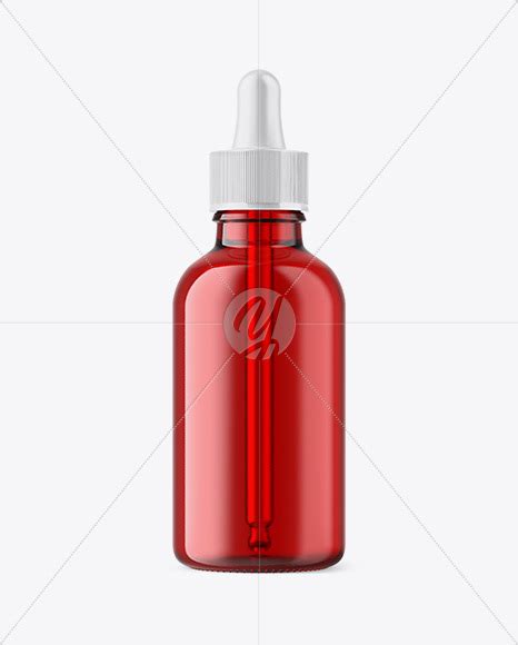 50ml Red Glass Dropper Bottle Free Download Images High Quality Png 