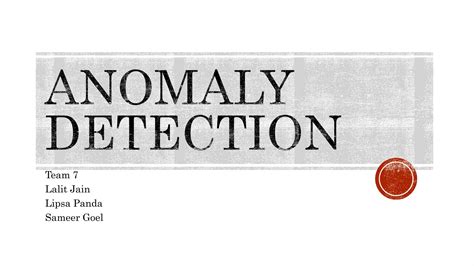Anomaly Detection Credit Card Fraud Detection Pptx