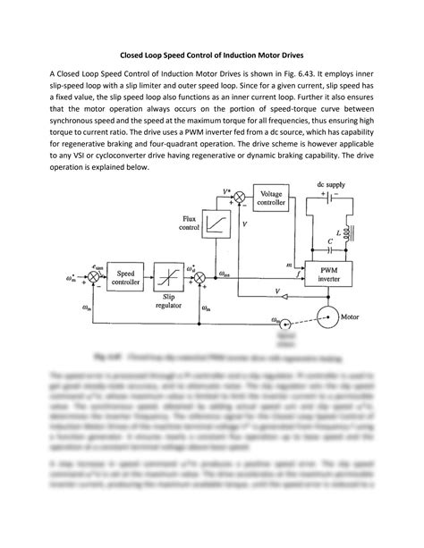 SOLUTION Closed Loop Speed Control Of Induction Motor Drives Studypool