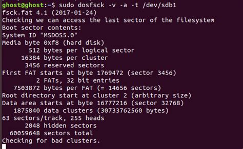 comando dosfsck en linux con ejemplos barcelona geeks