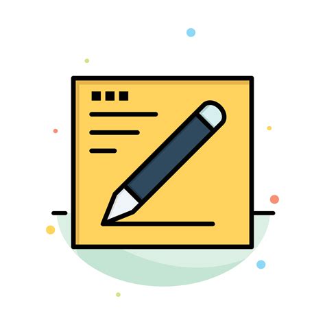 Browser Pencil Text Education Abstract Flat Color Icon Template