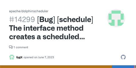 Bug Schedule The Interface Method Creates A Scheduled Task Without Data Verification · Issue