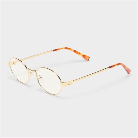 Poseidon Deux Gold Uni Sex Oval Blue Light Le Specs