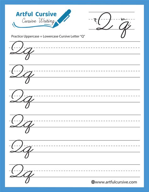 Download Free Printable Cursive Writing Worksheets Artful Cursive