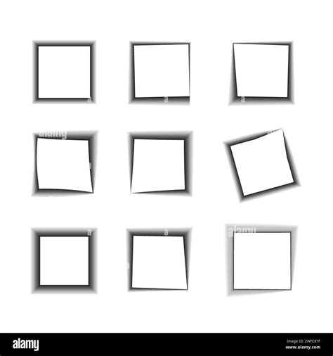 Sticker Sheet Mockup Frame Design Vector Illustration Stock Image