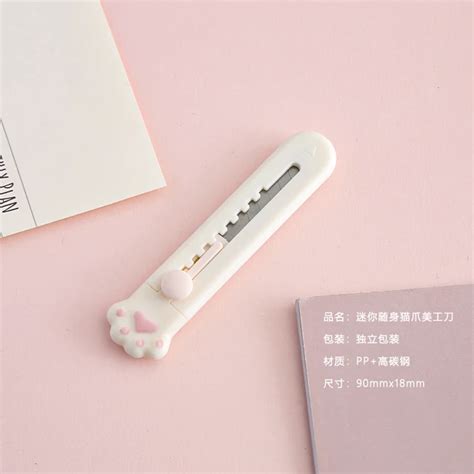 Aranyos Mini Macska Karom Segédkés Kawaii Kreatív Művészeti Hallgató Kézi Eszköz Express Knife