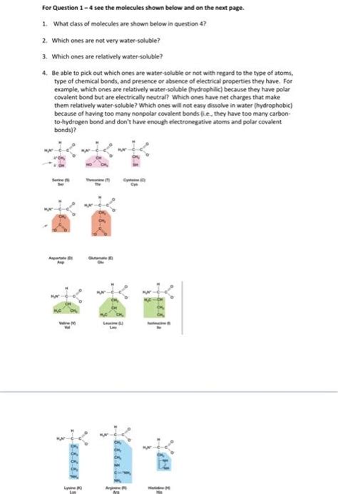 Solved For Question See The Molecules Shown Below And Chegg