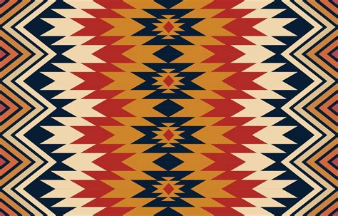 Geometric Ethnic Pattern Vector African American Mexican Western