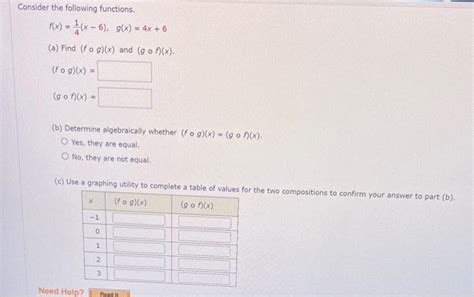 Solved Consider the following functions. | Chegg.com