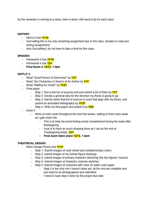 Assignment Priority List Pdf