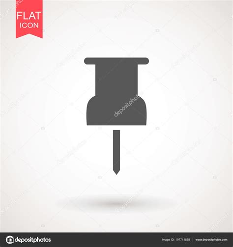 Pin Icon Vector Location Sign Isolated White Background Navigation Map