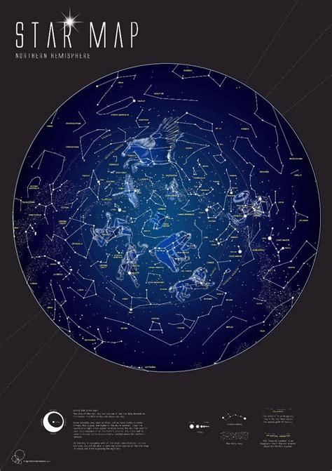 Star Map Northern Hemisphere Glow In The Dark Stars Map