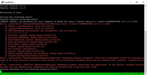 problem connect database to vps server server discussion cfx re