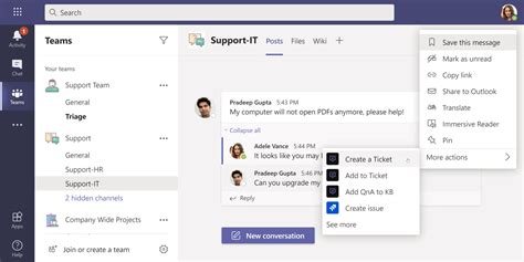 Microsoft Teams Ticketing System Tikit Ai