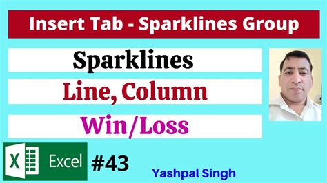 How To Create Sparklines Chart In Ms Excel In Hindi Ms Excel