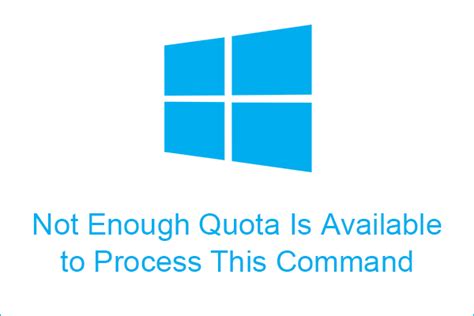 Solved Not Enough Quota Is Available To Process This Command