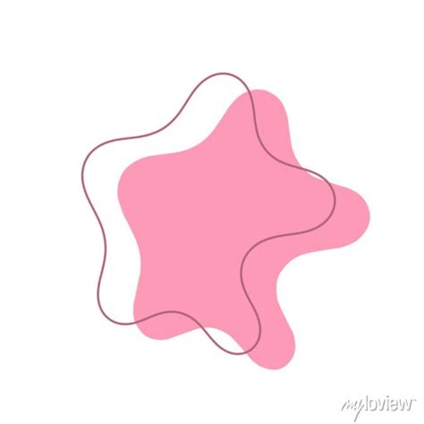 Aesthetic Blob With Line Art Blob Clipart Blob Png Abstract Wall Mural Murals Form Style