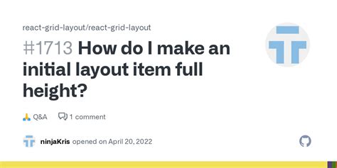 How Do I Make An Initial Layout Item Full Height · React Grid Layout