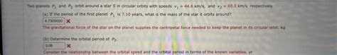 Solved Two Planets P And P Orbit Around A Star S In Chegg