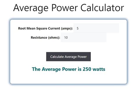 Average Power Calculator Savvy Calculator