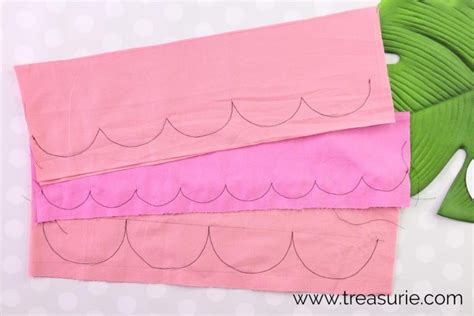 SCALLOPED EDGES Sewing Tutorial Template TREASURIE