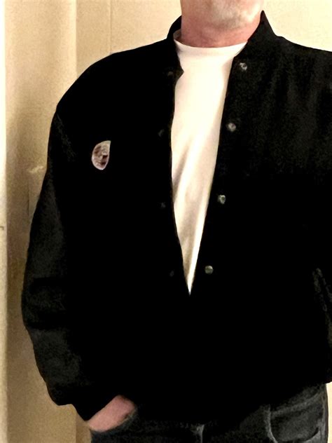 Porsche Classy Mens Varsity Jacket Wool Leather Gem