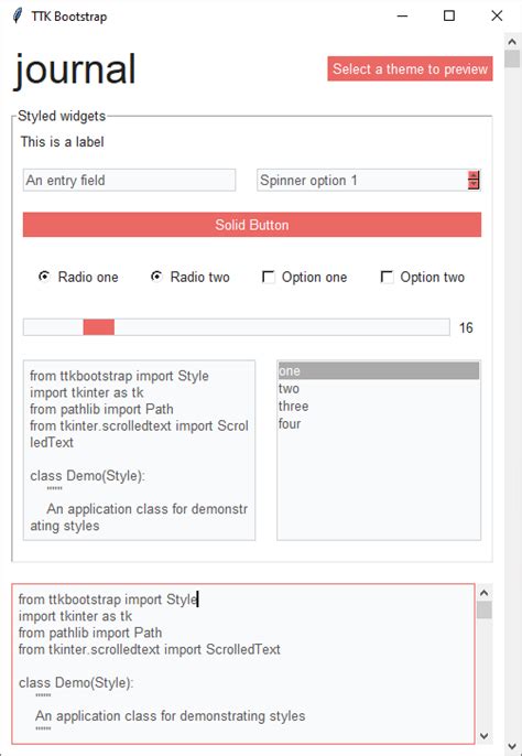 Update Standard Tkinter Widgets · Issue 16 · Israel Dryerttkbootstrap · Github