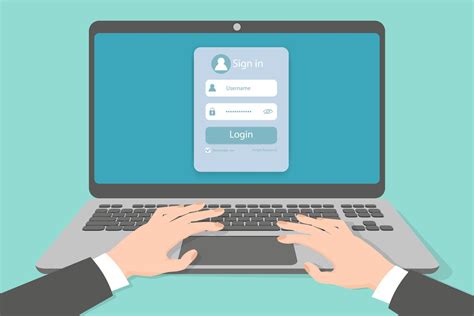 the user on the screen of the laptop is using the login form online