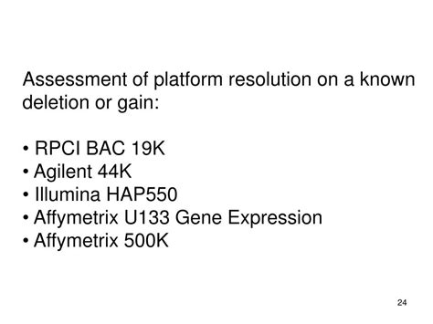 Ppt Comparison Of Comparative Genomic Hybridization Technologies Across Microarray Platforms