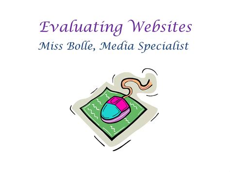 Evaluating Websites Presentation PPT