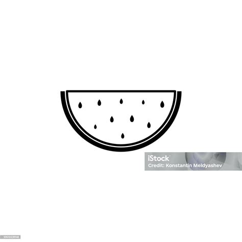 수 박 아이콘 벡터 일러스트 레이 션입니다 평면 디자인 스타일입니다 수 박 아이콘 Eps10 흰색 배경에 고립 된 수 박 아이콘 그림을 벡터 수 박 아이콘 그래픽 디자인