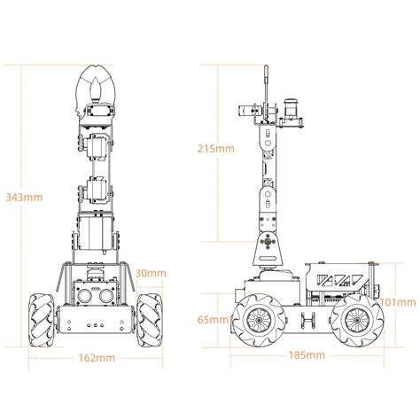 Masterpi Ai Vision Robot Arm With Mecanum Wheels Car For Raspberry Pi 5