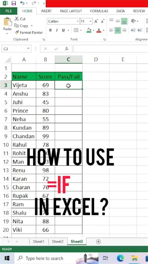 How To Use If In Excel If Functions In Excel If Formula Excel