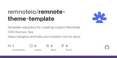 Github Remnoteioremnote Theme Template Template Repository For