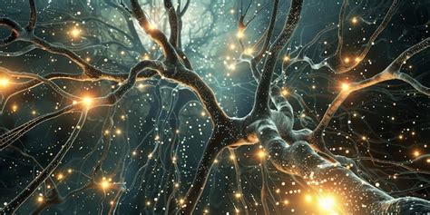 Artistic Illustration Of A Neural Network Premium Ai Generated Image