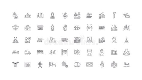 Industry Set Ideas Linear Icons Line Signs Set Vector Collection Stock Vector Illustration