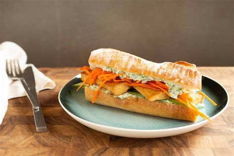 Lemongrass Tofu Banh Mi Mendocino Farms Style Recipe Tofu Recipes