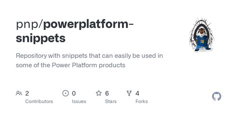 GitHub Pnp Powerplatform Snippets Repository With Snippets That Can