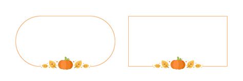 직사각형 가을 프레임 테두리 컬렉션입니다 할로윈 가을 추수 감사절 템플릿 세트입니다 벡터 그림입니다 0명에 대한 스톡 벡터 아트