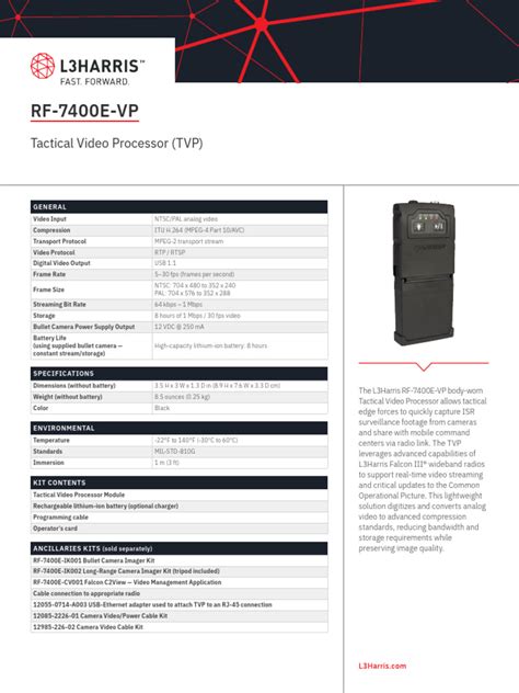 Cs Tc Datasheet Rf 7400e Vp Tactical Video Processor Download Free Pdf Video