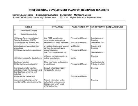 Professional Development Plan For Nurses