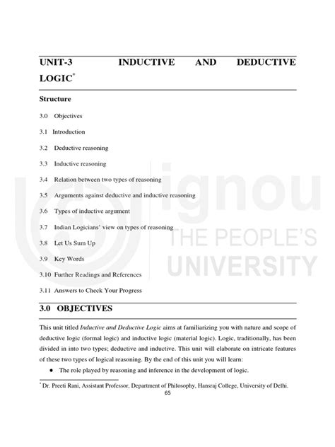 Deductive And Indicative Logic Pdf Argument Inductive Reasoning