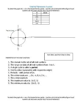 Graphing Trigonometric Functions By Awesome Algebra II Common Core Materials