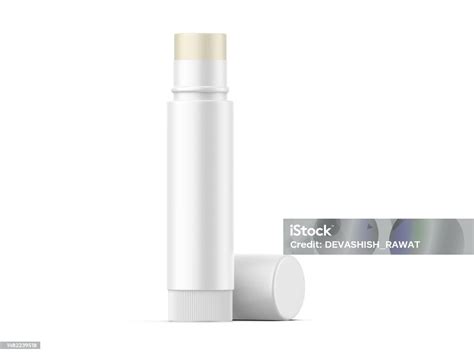 다기능 빈 립밤 용기 튜브는 트위스트 하단 및 상단 캡 모형 3d 렌더링 그림이 있습니다 0명에 대한 스톡 사진 및 기타 이미지 Istock